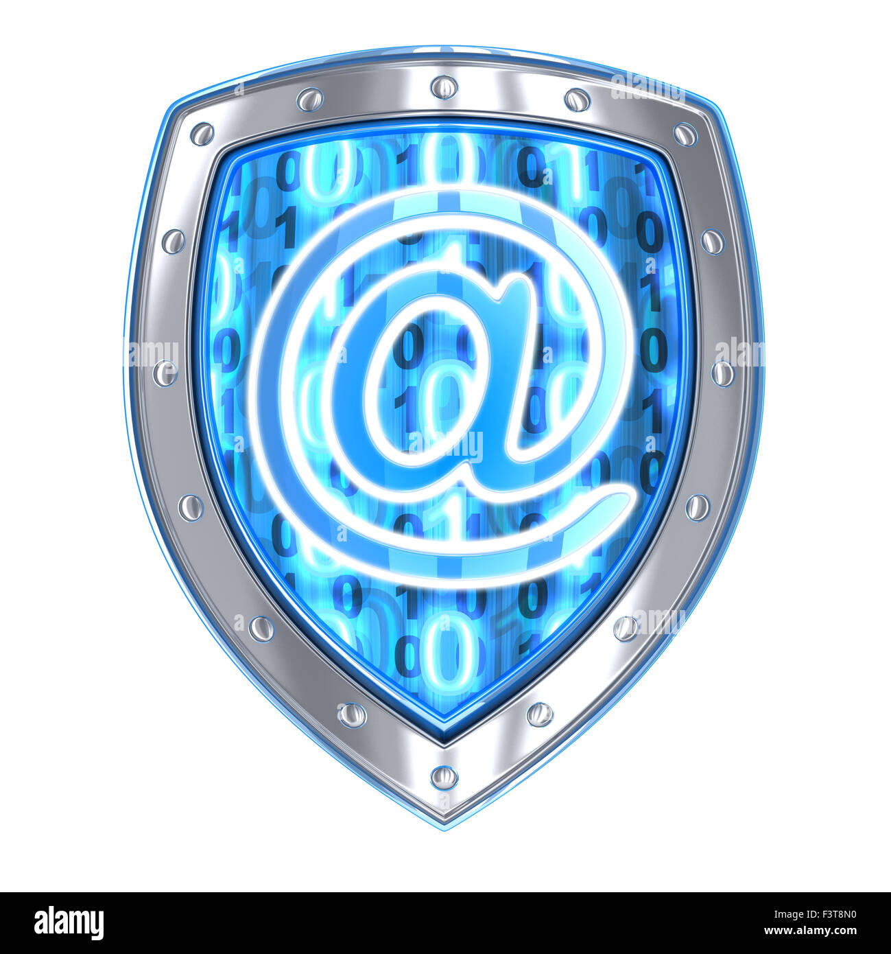 Email and shield on white background (done in 3d Stock Photo - Alamy