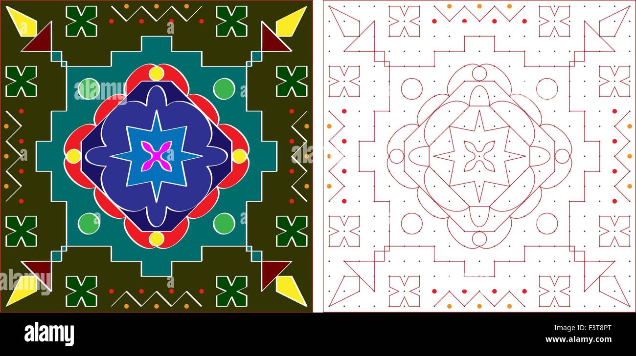 Aum rangoli hi-res stock photography and images - Alamy