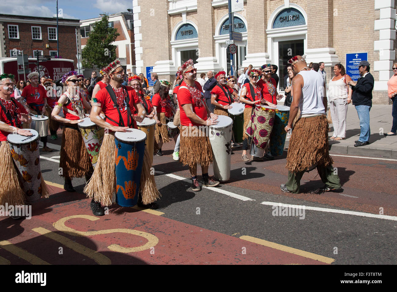 Brasilian samba drummers parade drums hi-res stock photography and ...