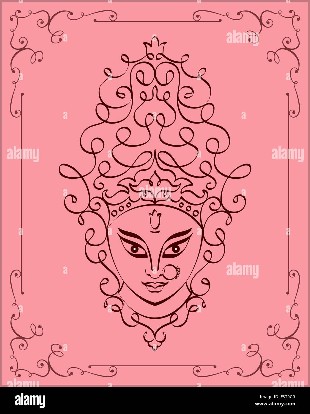 Durga Goddess of Power Vector Art Stock Vector Image & Art - Alamy