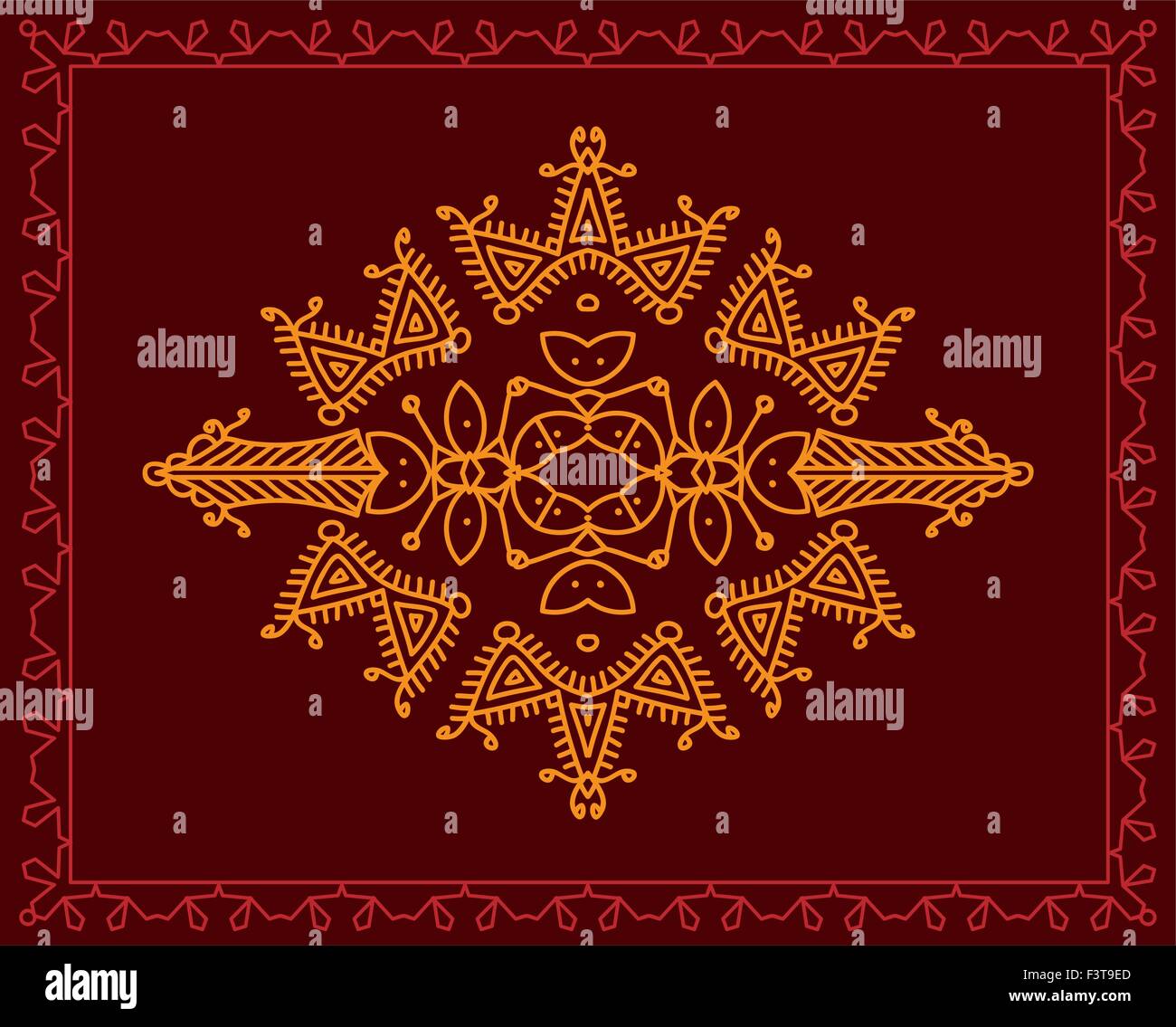 Folk, Tribal Design, Motif, Wall Painting Vector Art Stock Vector Image ...