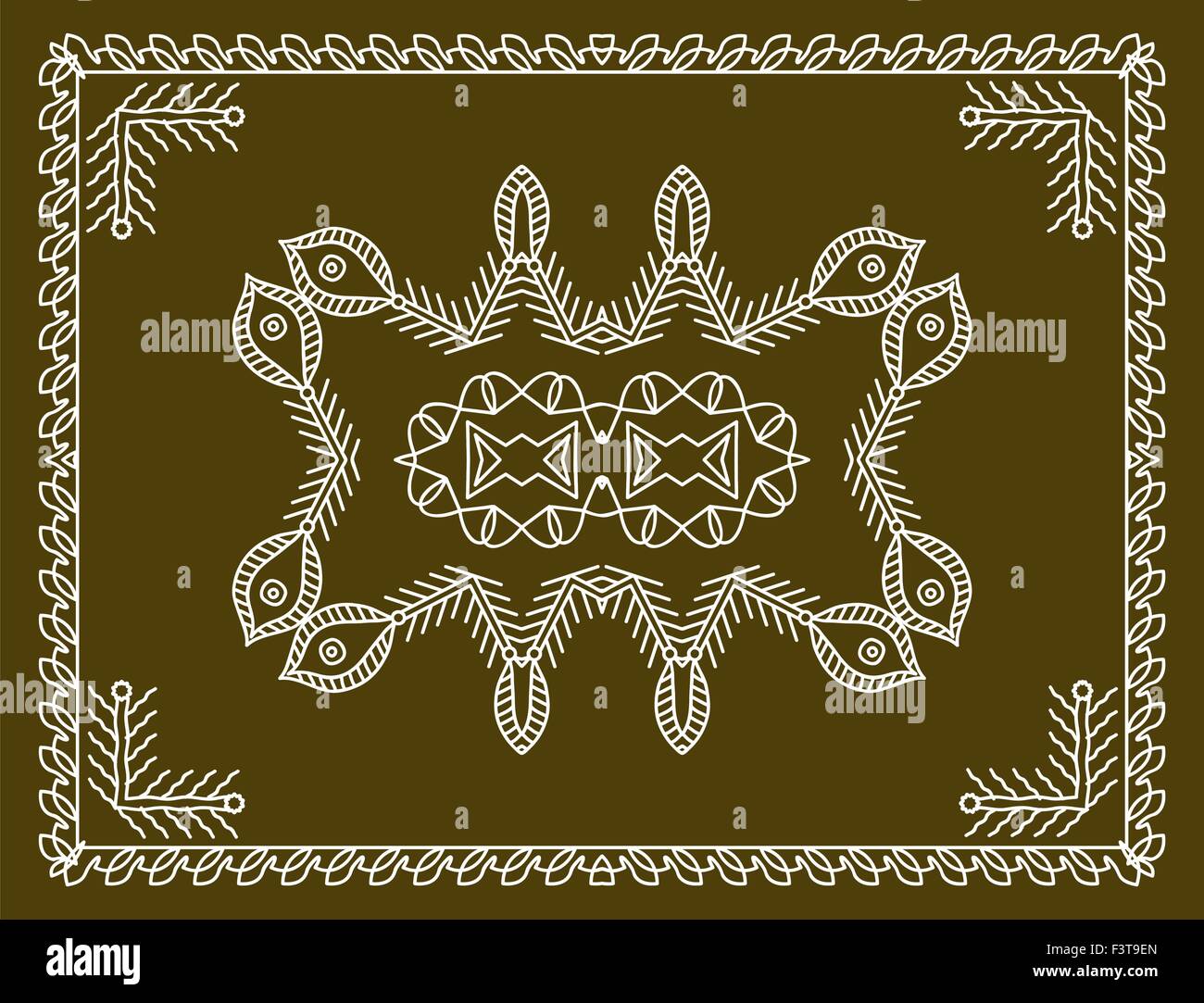 Folk, Tribal Design, Motif, Wall Painting Vector Art Stock Vector Image ...