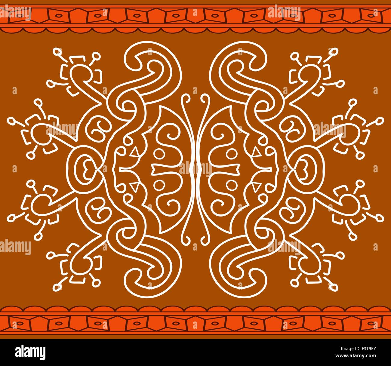 Folk, Tribal Design, Motif, Wall Painting Vector Art Stock Vector Image ...