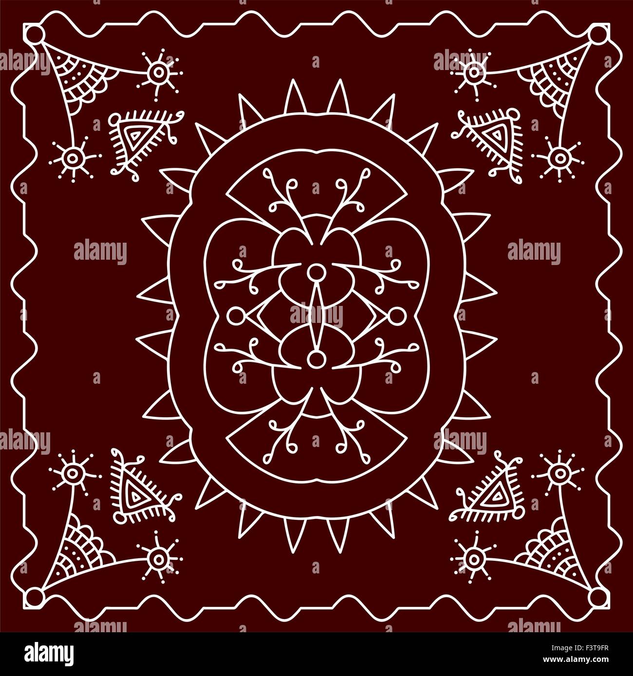 Folk, Tribal Design, Motif, Wall Painting Vector Art Stock Vector Image ...