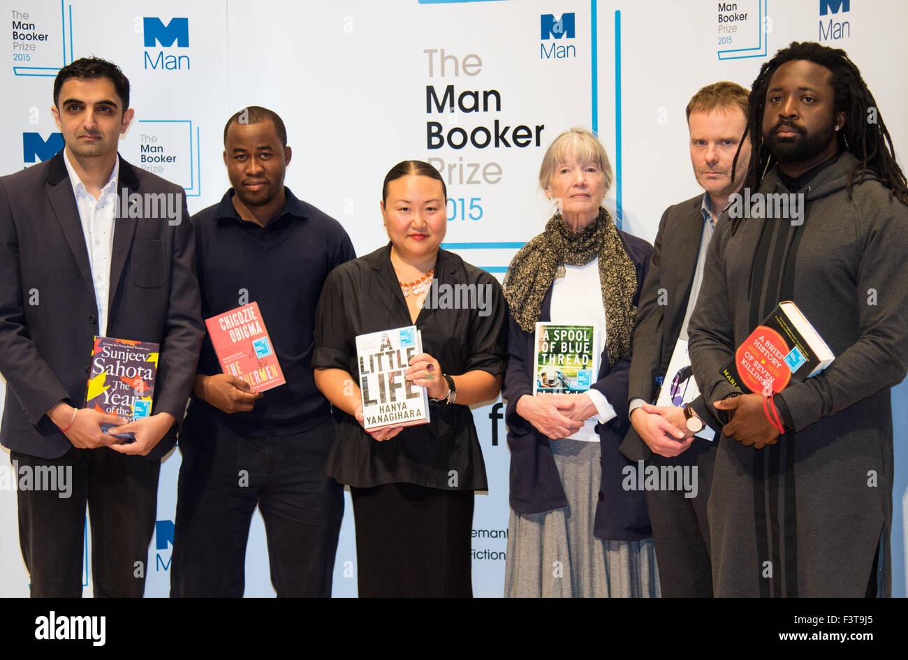 London, UK. 12th October, 2015. Man Booker Prize for Fiction Finalists ...