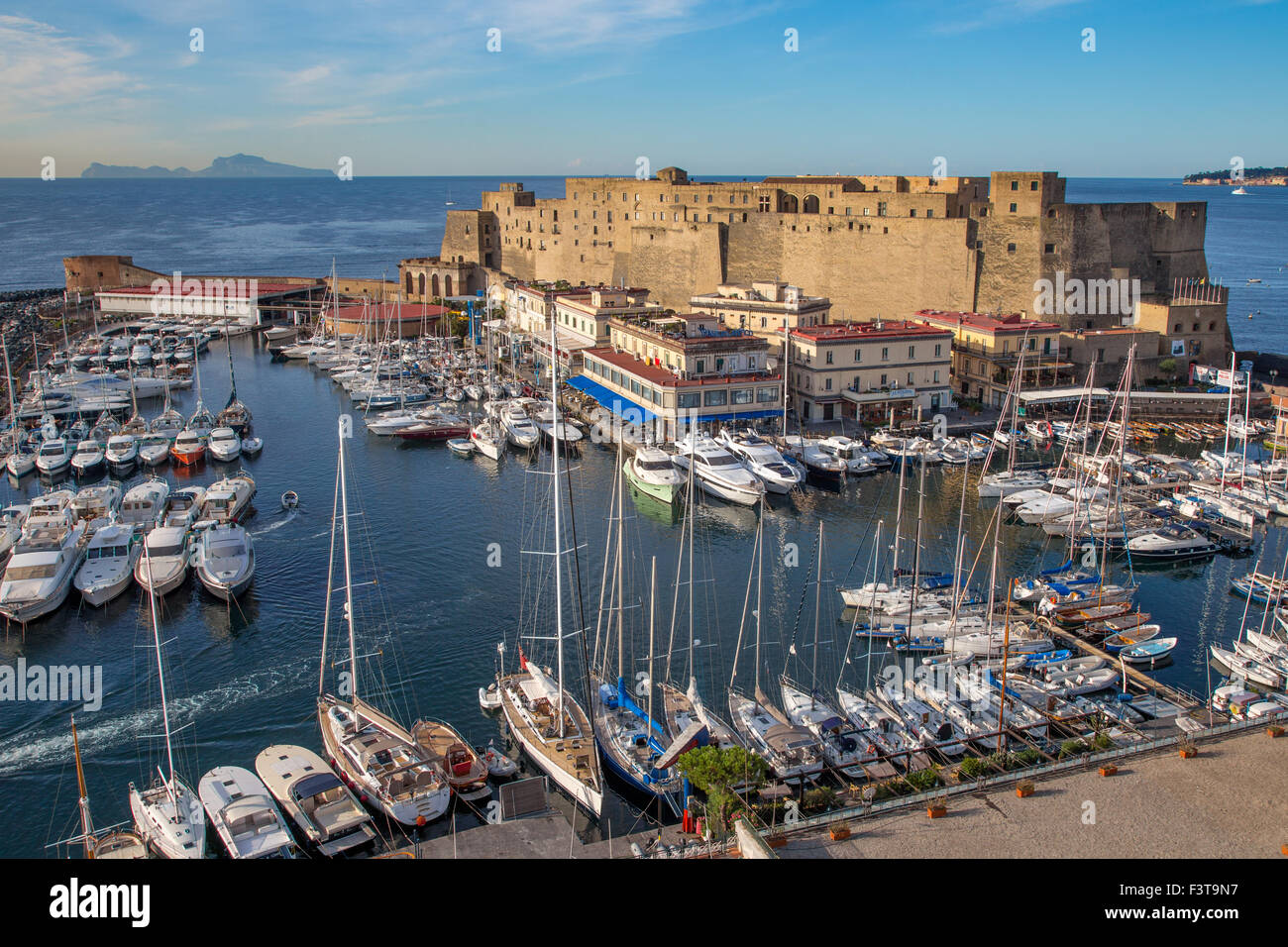 Castel dell'Ovo and marina, Ovo Castle in Naples, Italy Stock Photo - Alamy