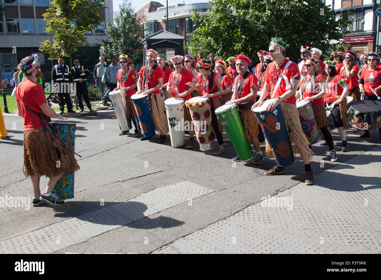 Brasilian samba drummers parade drums hi-res stock photography and ...