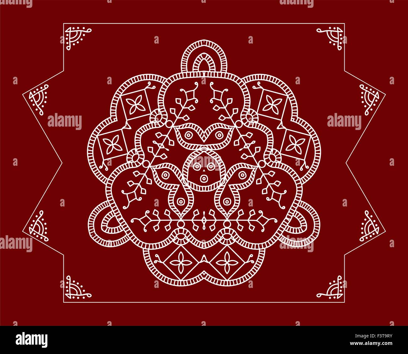 Folk, Tribal Design, Motif, Wall Painting Vector Art Stock Vector Image ...