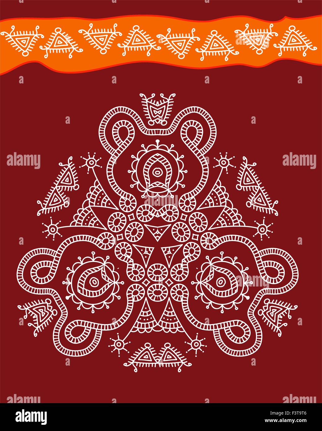 Folk, Tribal Design, Motif, Wall Painting Vector Art Stock Vector Image ...