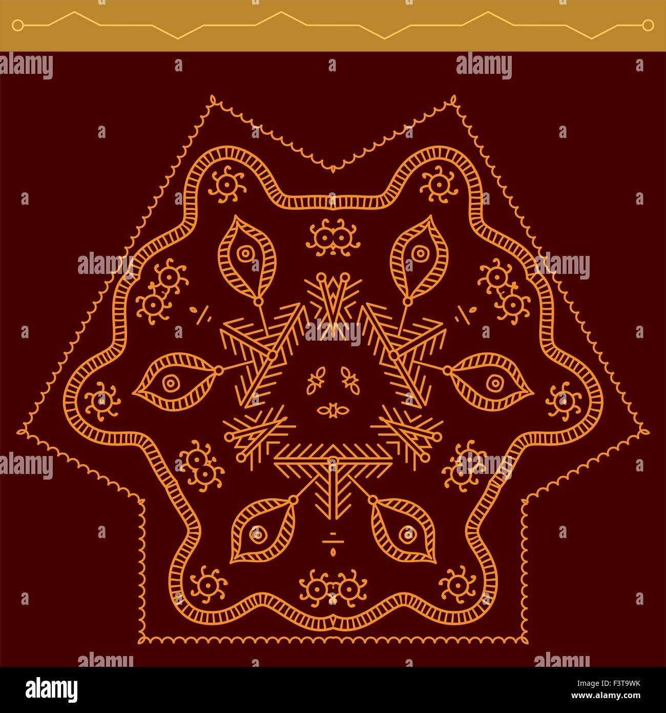 Folk, Tribal Design, Motif, Wall Painting Vector Art Stock Vector Image ...