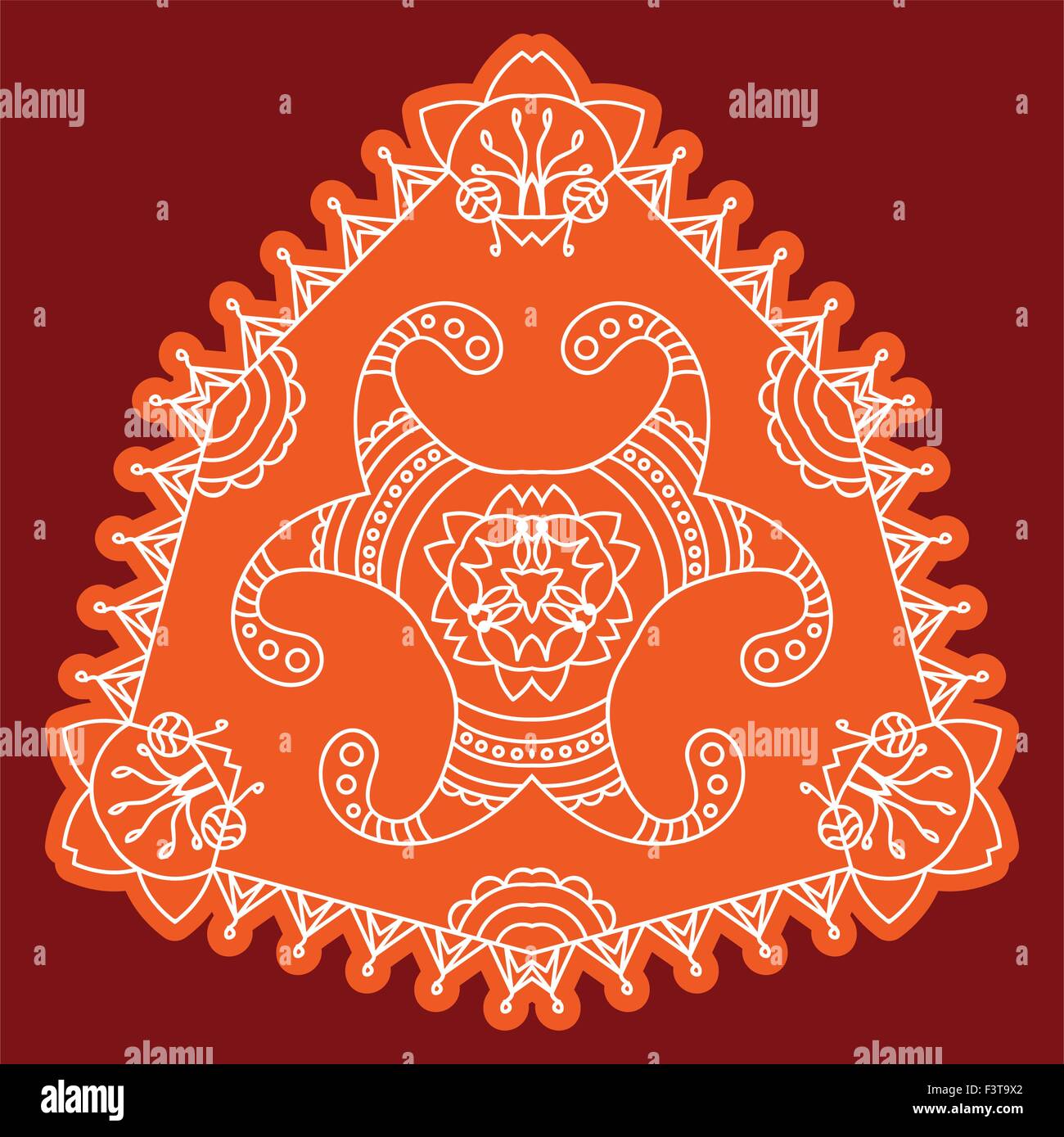 Folk, Tribal Design, Motif, Wall Painting Vector Art Stock Vector Image ...