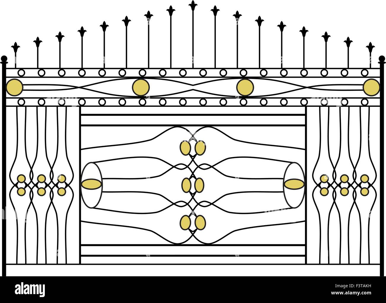 Cast iron grill gate Stock Vector Images - Alamy