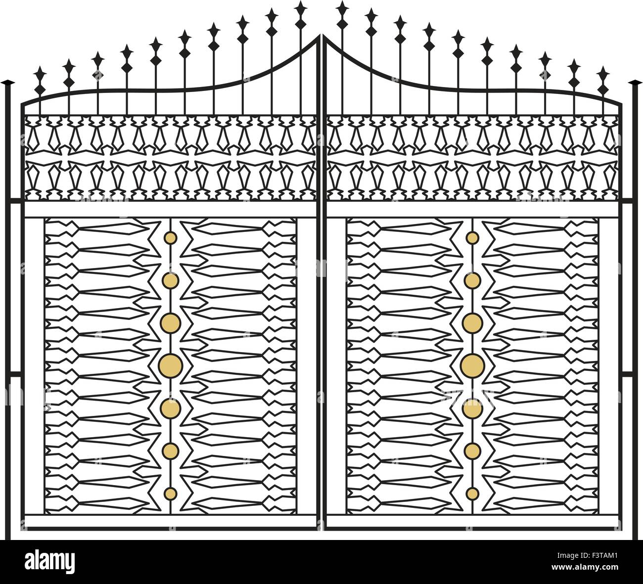 Metal grill fence Stock Vector Images - Alamy