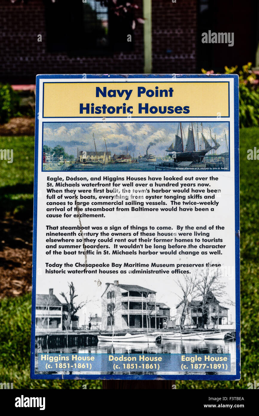 Navy Point Historic Homes Interpretive Sign, Chesapeake Bay Maritime ...