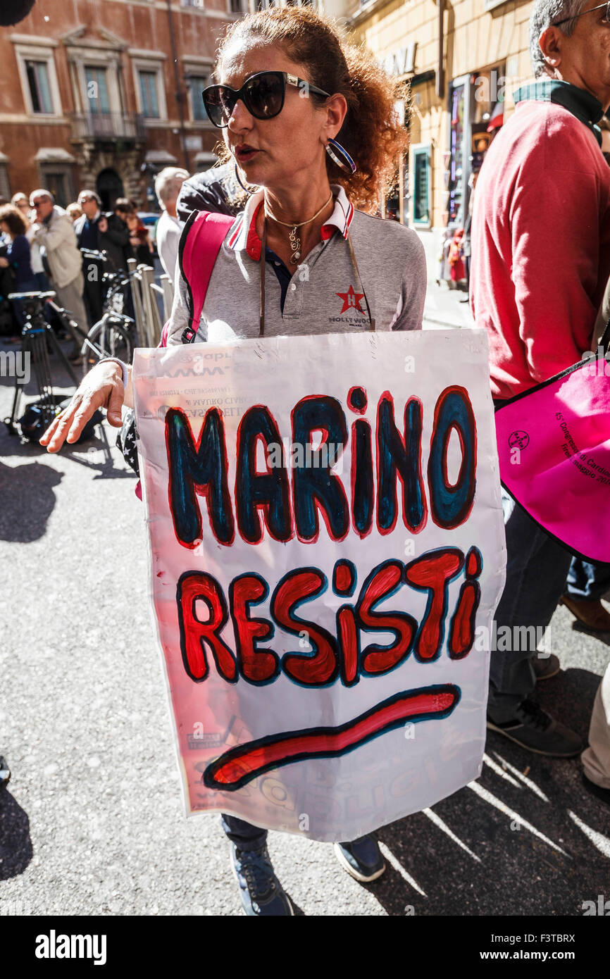 Rome, Italy. 12th Oct, 2015. Mayor of Rome Ignazio Marino's conducted a ...