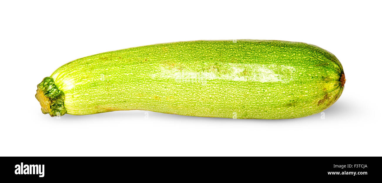 Single fresh courgette isolated on white background Stock Photo - Alamy