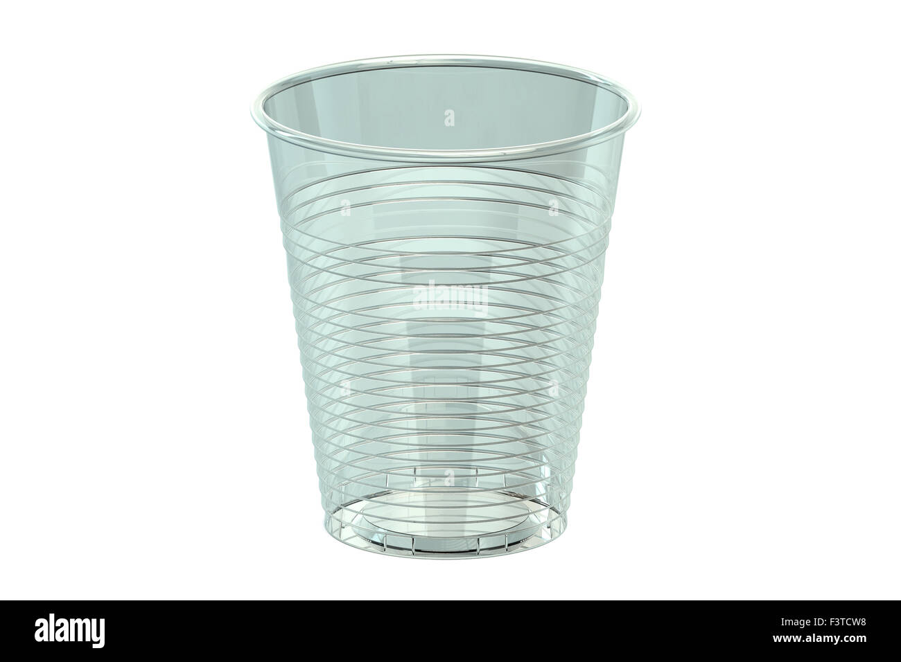Empty plastic drinking cup isolated on white background Stock Photo - Alamy