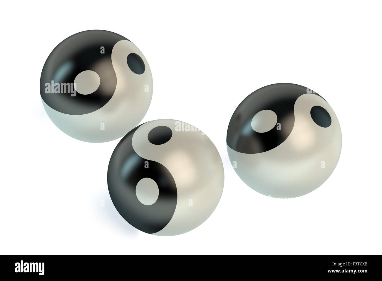Yin Yang symbols isolated on white background Stock Photo - Alamy