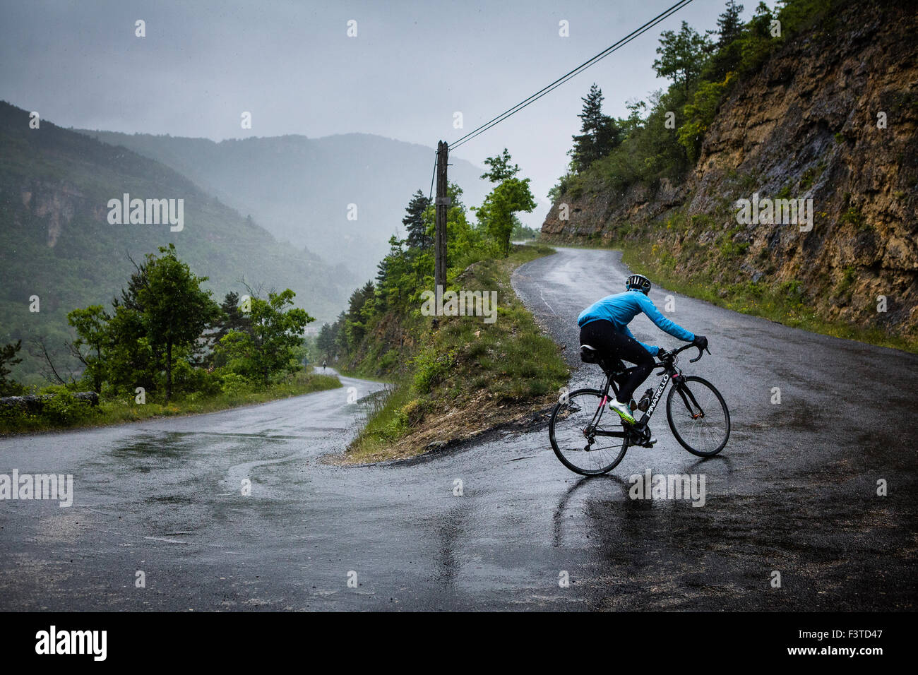 Cyclists follow the route of The Rider by Tim Krabbe Stock Photo - Alamy