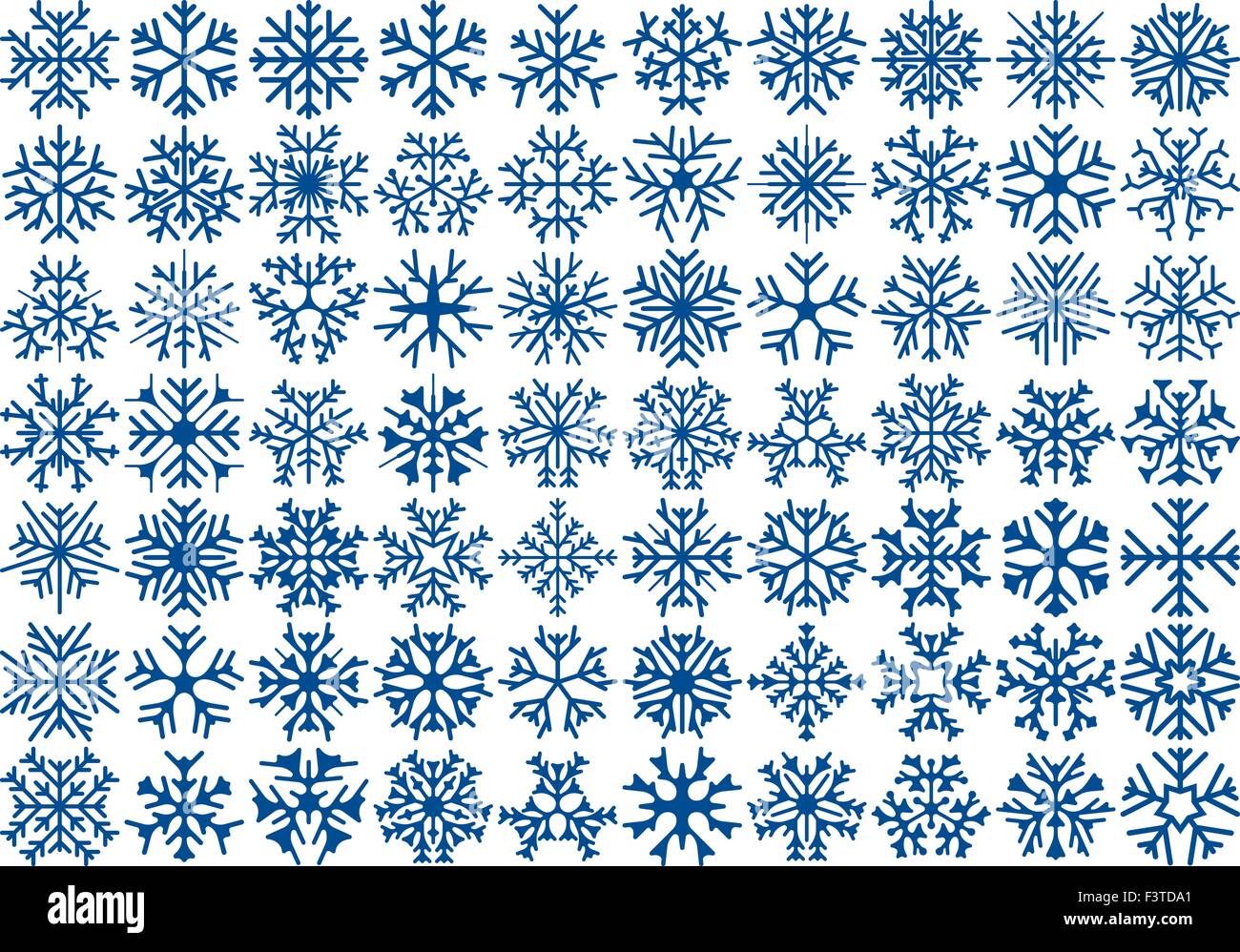 Set of 70 vector snowflakes Stock Vector Image & Art - Alamy