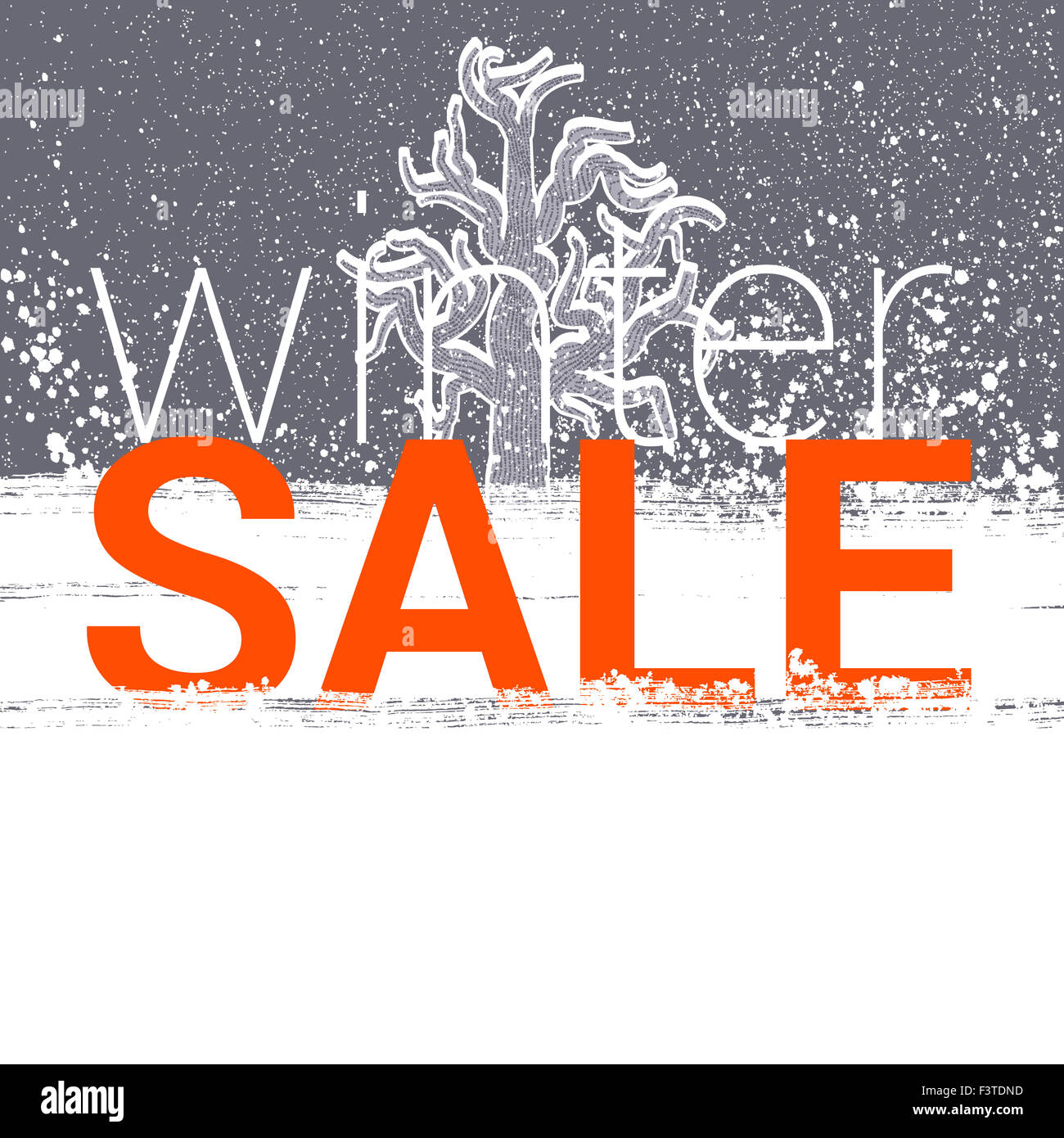 Winter sale tag. Christmas, New Year price or discount card. Snow ...