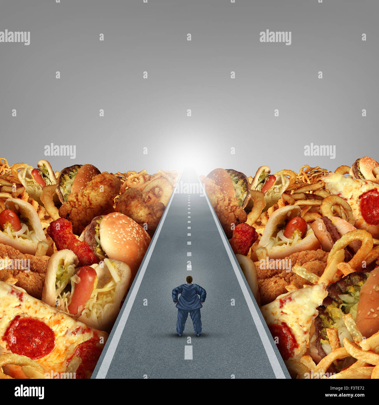 Obese man eating junk food hi-res stock photography and images - Alamy