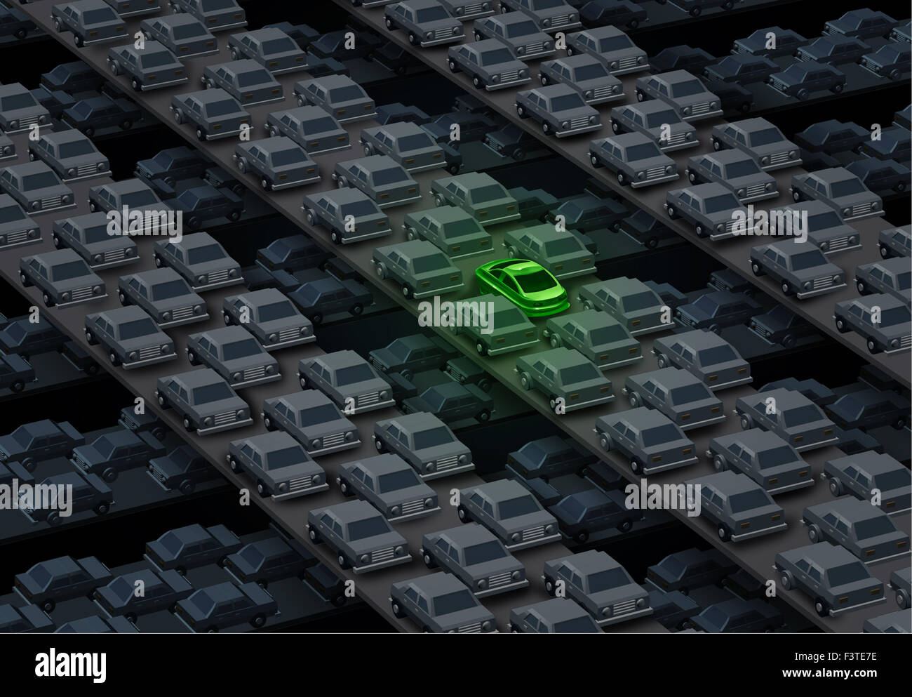 Alternative Car solution transportation concept as a group of city ...