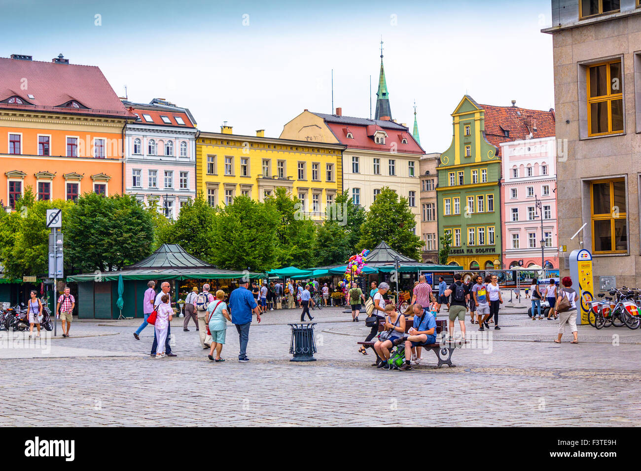 Beautiful historical tenement houses at Old Market Square in the Old ...