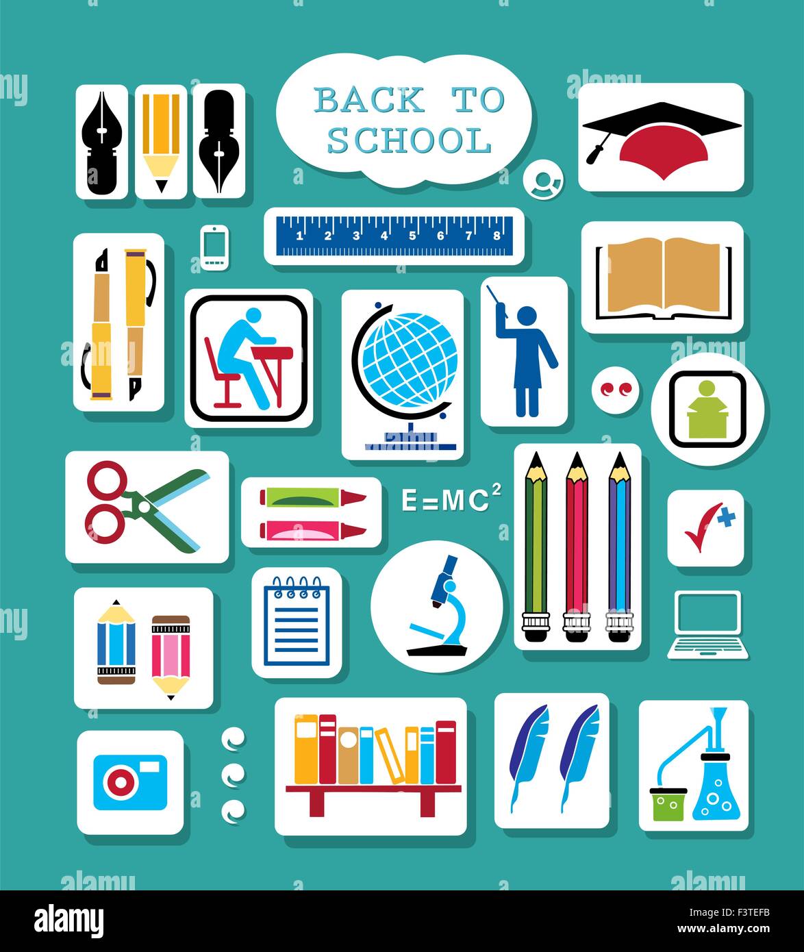 Set of school items. Back to school Stock Vector Image & Art - Alamy