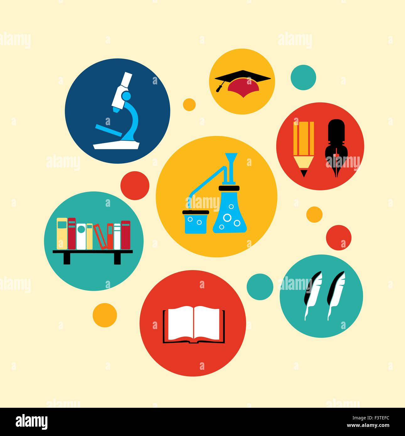 School student items on Stock Vector Images - Alamy