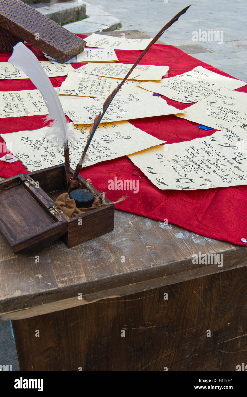 ancient letter written by hand Stock Photo - Alamy