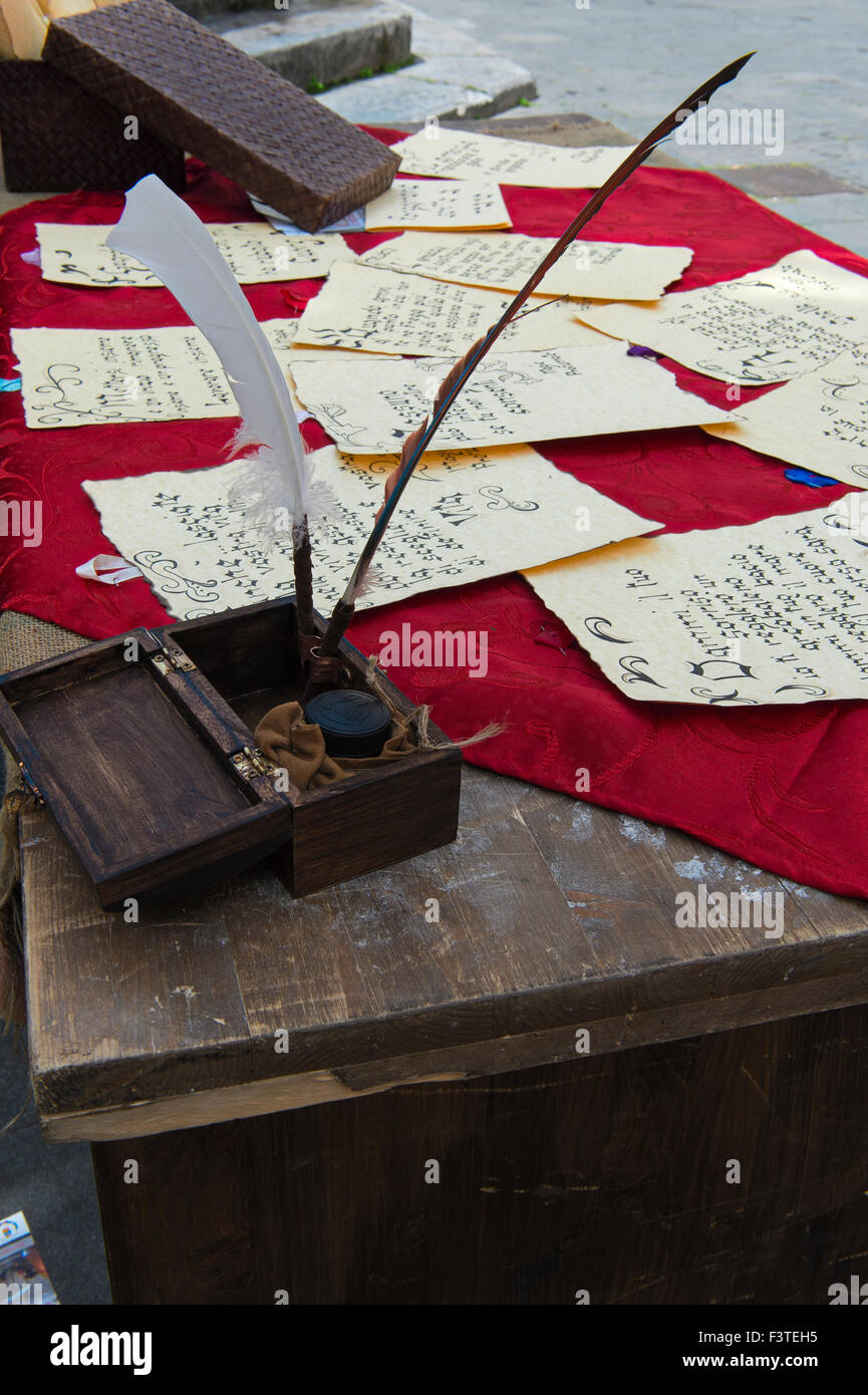 ancient letter written by hand Stock Photo - Alamy