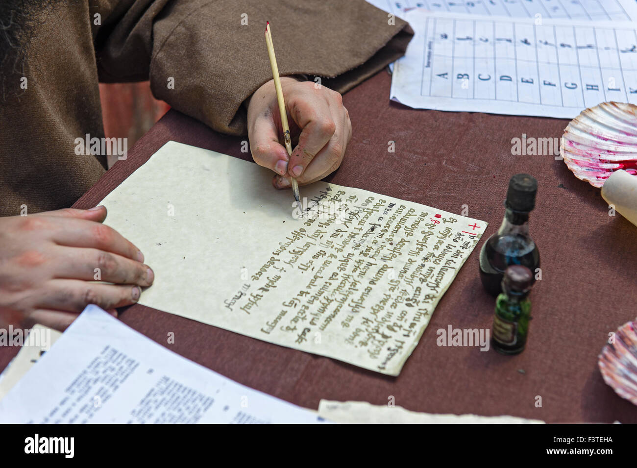 ancient letter written by hand Stock Photo - Alamy