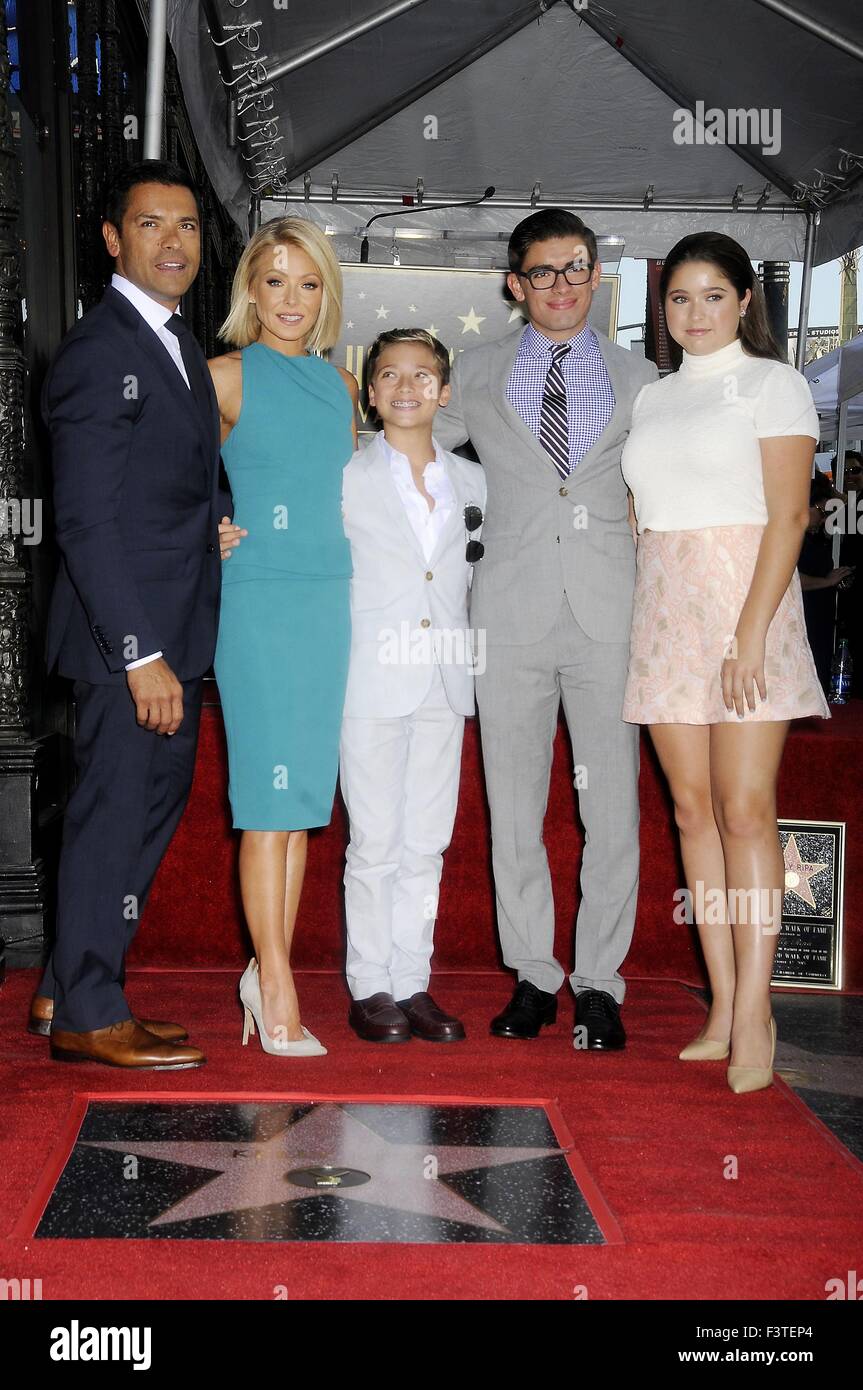 Hollywood, CA. 12th Oct, 2015. Mark Consuelos, Kelly Ripa, Joaquin ...
