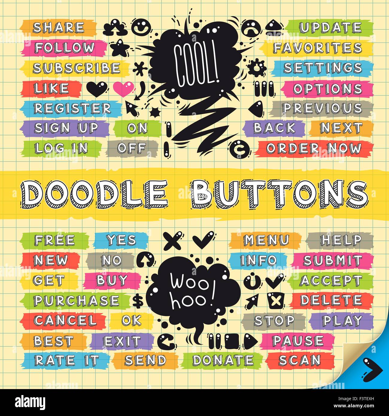 Doodle settings Stock Vector Images - Alamy