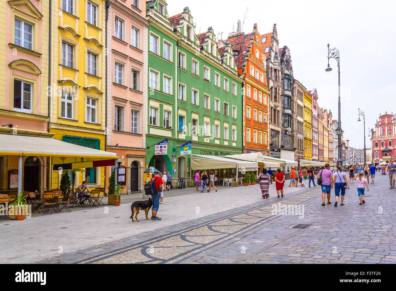 Beautiful historical tenement houses at Old Market Square in the Old ...