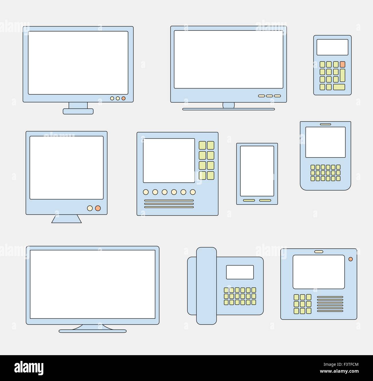 Different images screen Stock Vector Images - Alamy