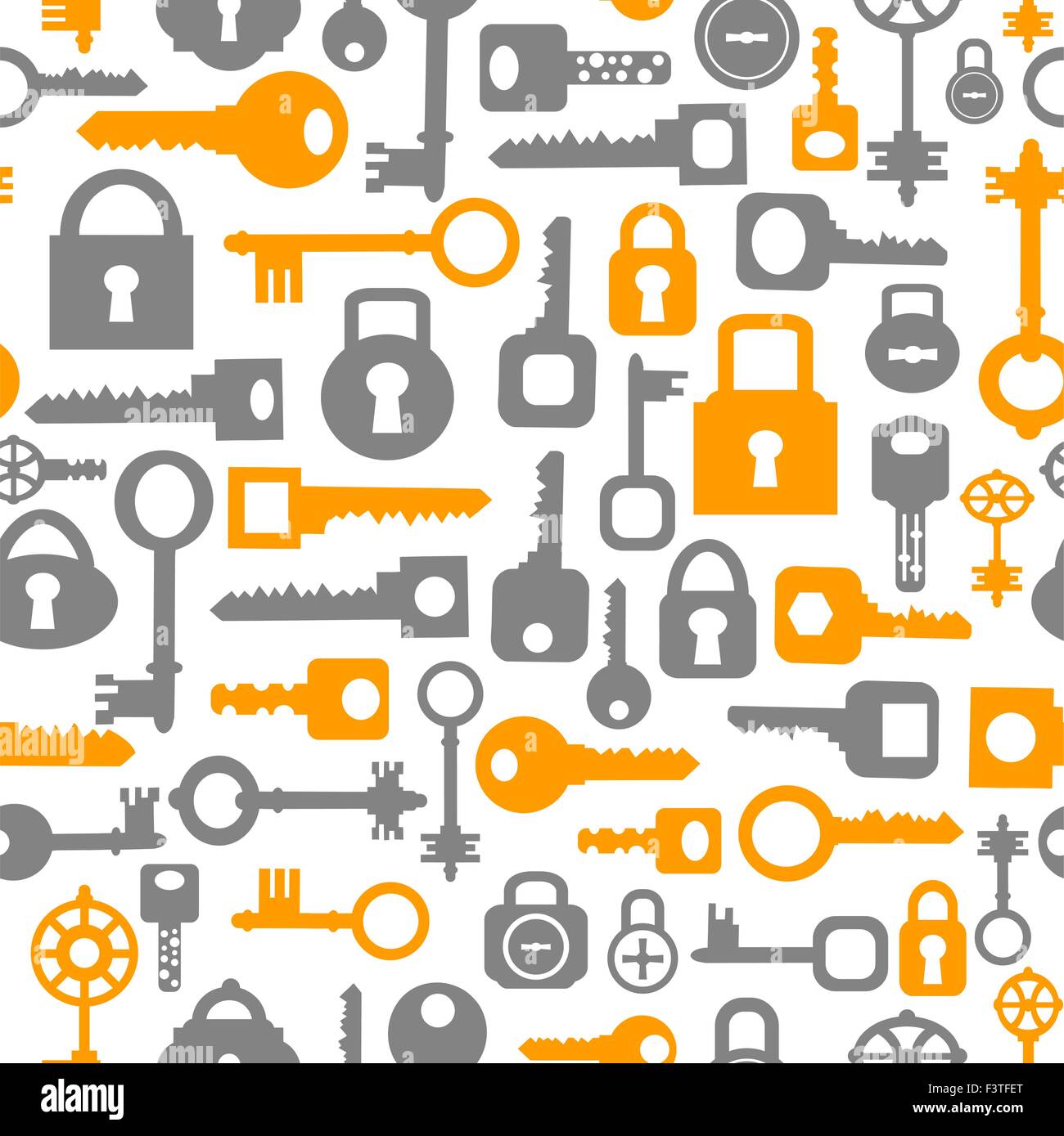 Seamless pattern. A set of different key figures, of different colors ...