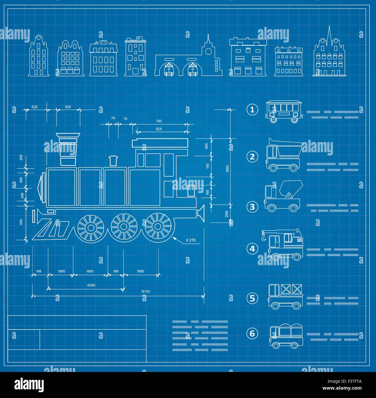 Technical drawings for locomotive engineers Stock Vector Image & Art ...
