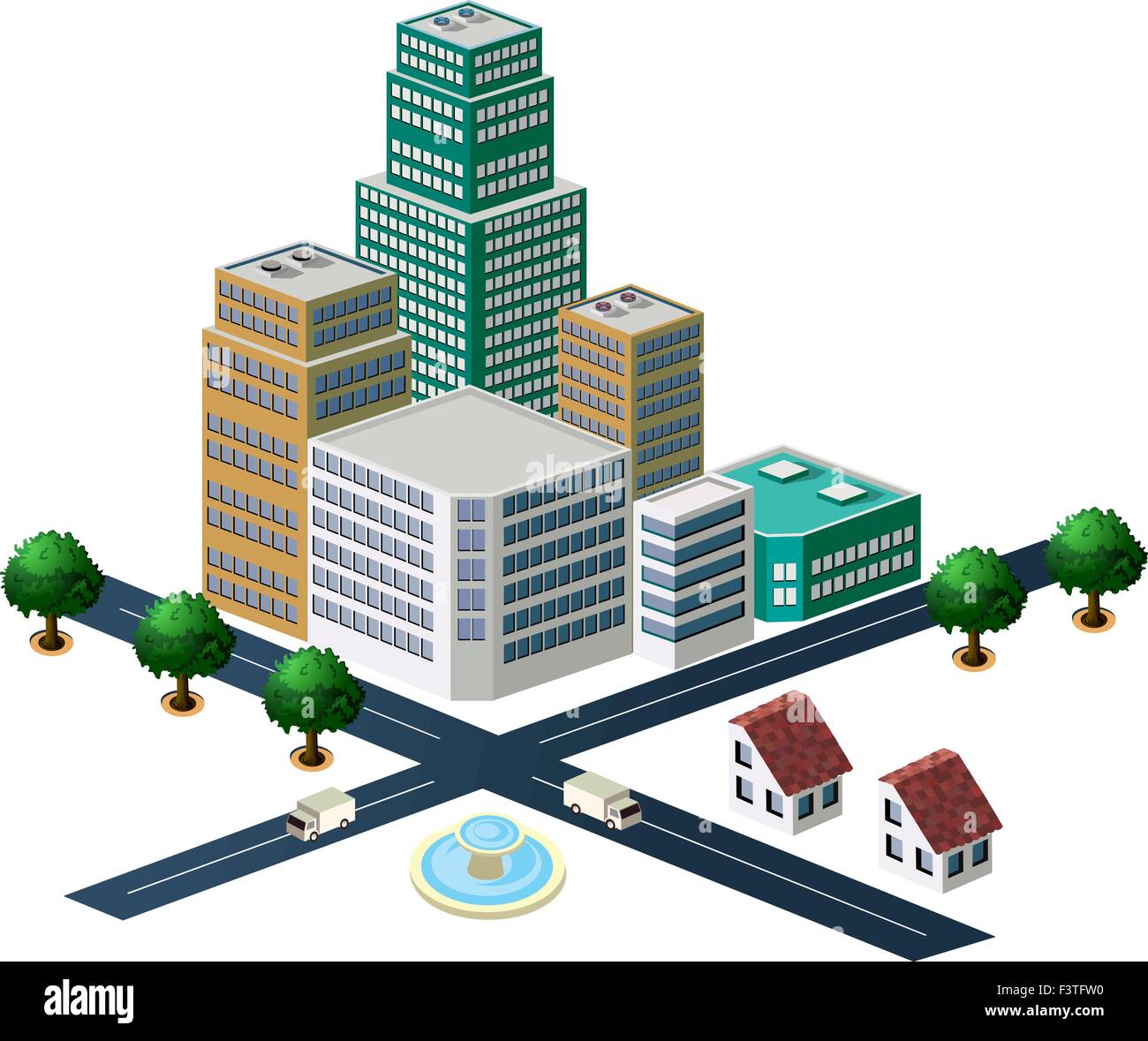 Skyscrapers urban high rise Stock Vector Images - Alamy