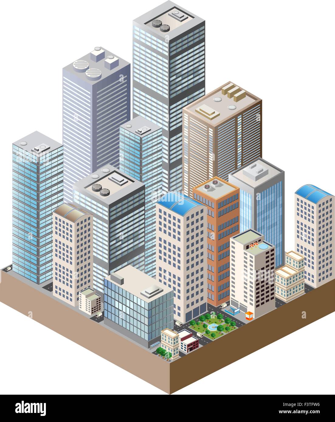 Skyscrapers, urban high-rise home. Set of objects for urban design ...