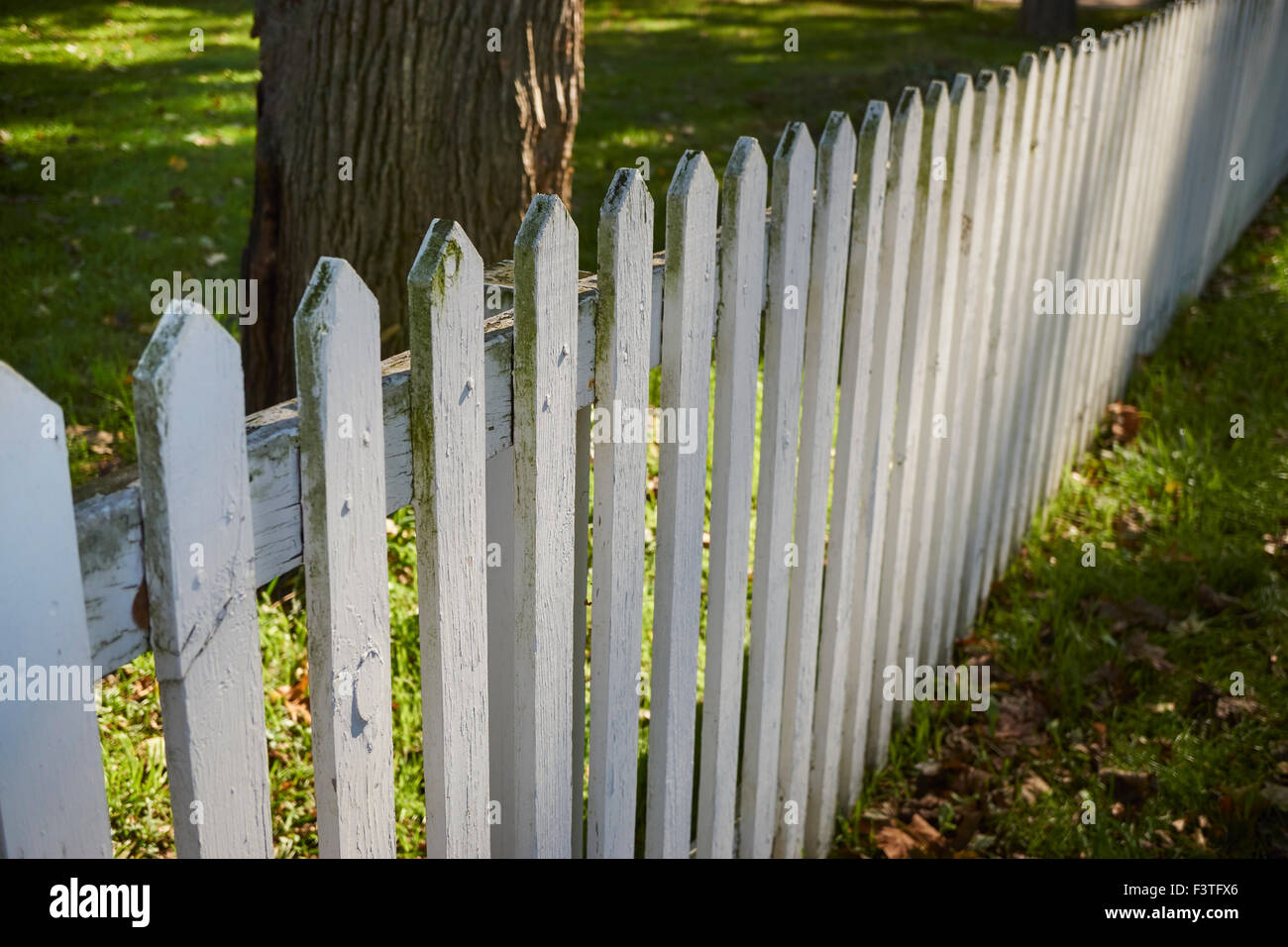 White picket fence, Landis Valley Museum, Lancaster, Pennsylvania, USA ...