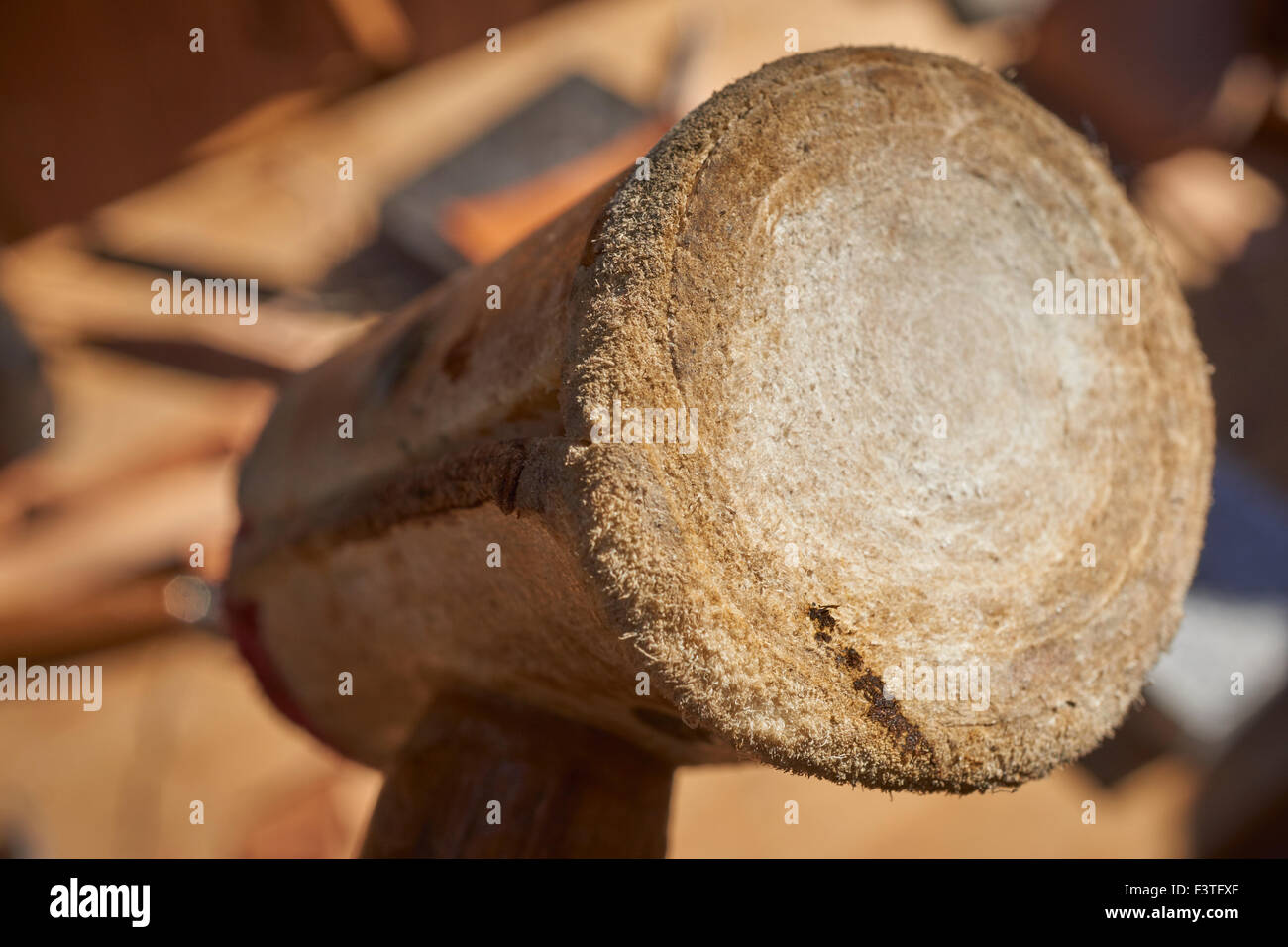 Wooden Mallet used in leather work at the Landis Valley Museum in ...