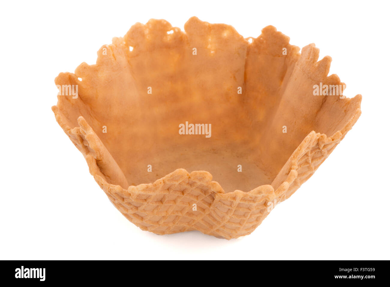 Wafer cup on white background Stock Photo - Alamy