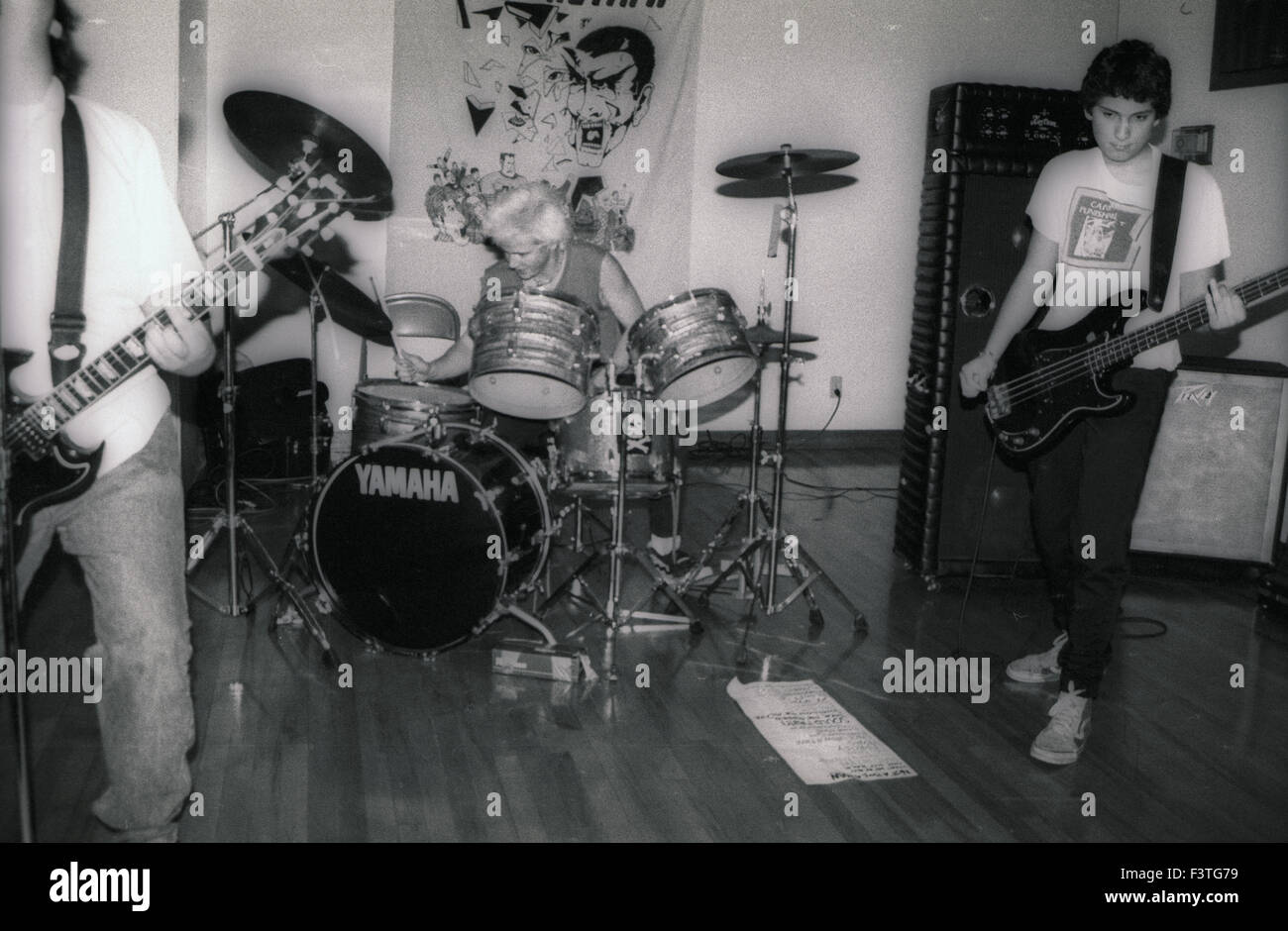 Punk rock band Plaid Retina plays a punk show at the Porterville ...