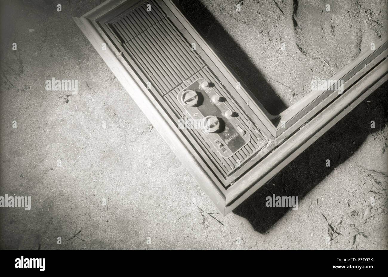 old busted television screen frame Stock Photo - Alamy