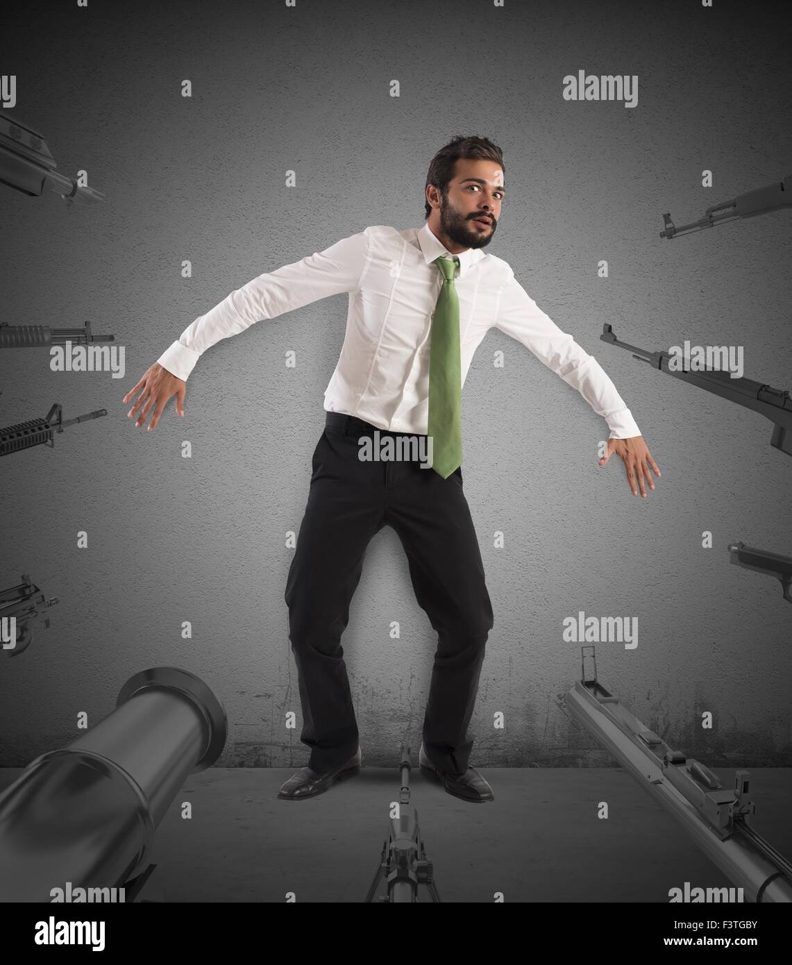Businessman guilty and scared Stock Photo - Alamy