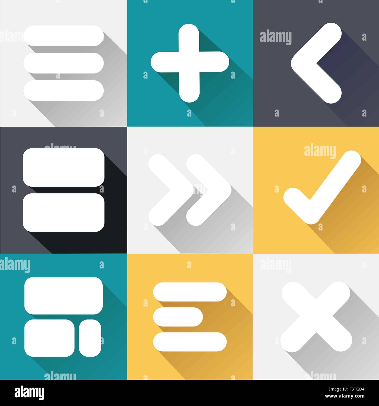 Arrow icons with icons direction and movement Stock Vector Image & Art ...