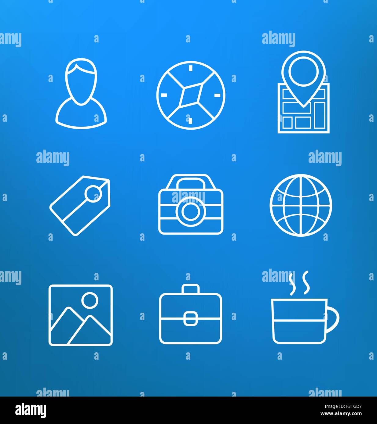 Linear drawing computer icons for design and inspiration Stock Vector ...