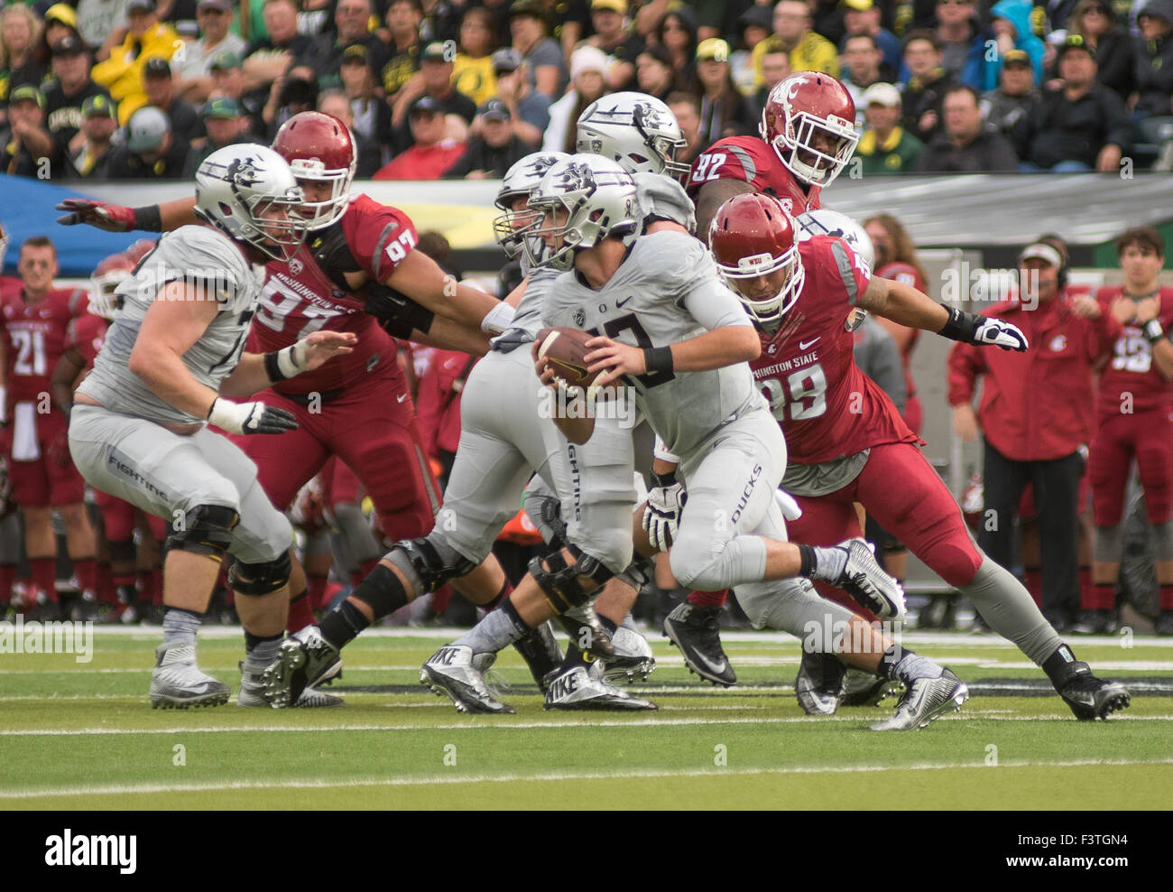 Double Overtime. 10th Oct, 2015. Washington State defensive lineman ...